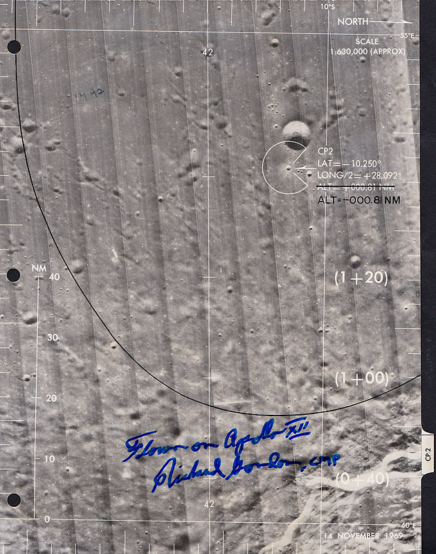 Apollo 12 Flown Lunar Landing Site Landmark Maps