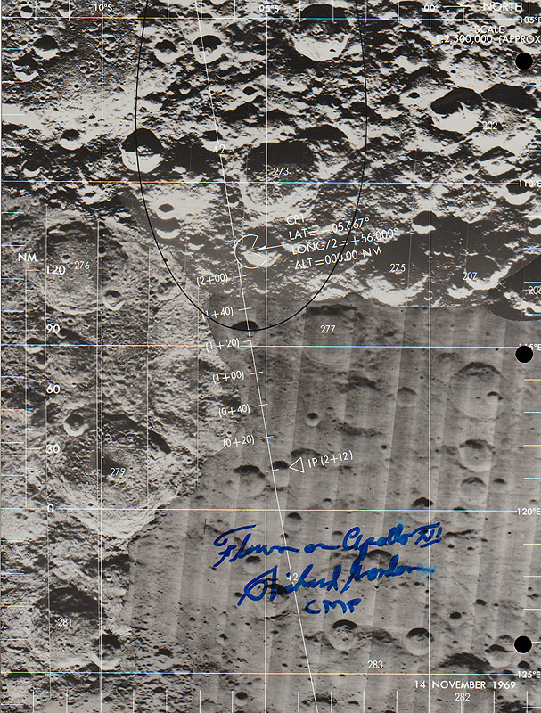 Apollo 12 Flown Lunar Landing Site Landmark Maps