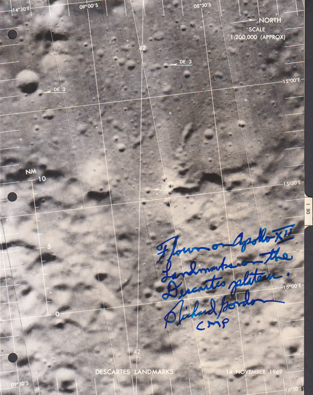 Apollo 12 Flown Lunar Landing Site Landmark Maps