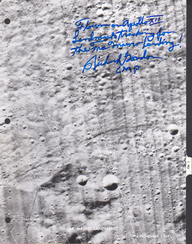 Apollo 12 Flown Lunar Landing Site Landmark Maps