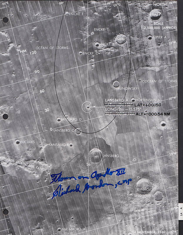 Apollo 12 Flown Lunar Landing Site Landmark Maps