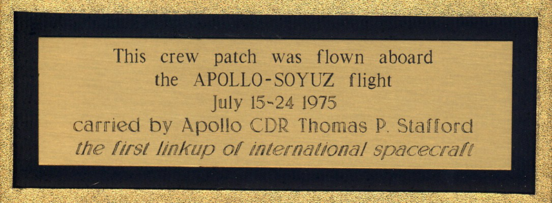 ASTP Flown Mission Patch signed by Crew