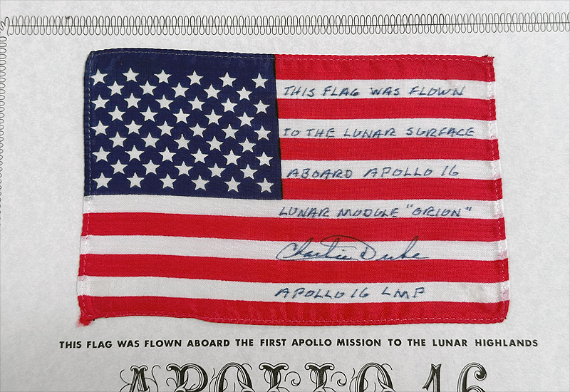 Apollo 16 US Flag Flown To Lunar Surface