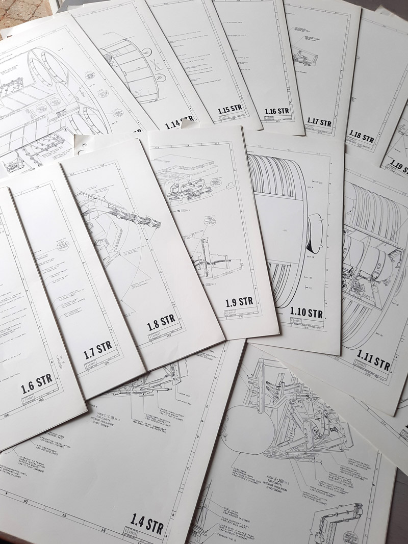 Group of NASA Schematics and Traverse Maps