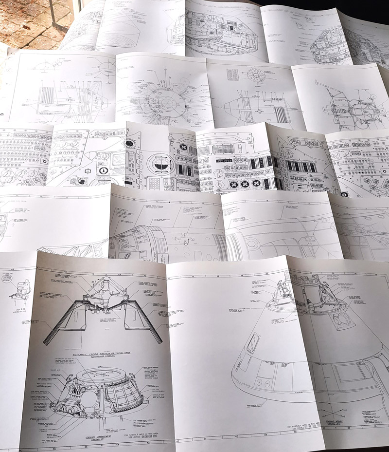 Group of NASA Schematics and Traverse Maps