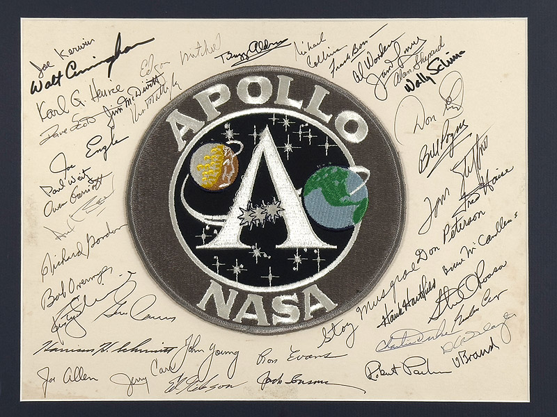 Apollo Astronauts Multisigned Patch Presentation