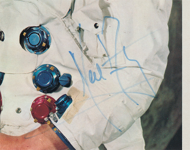 Apollo 11 WSS 8x10 inch litho Signed by Neil Armstrong