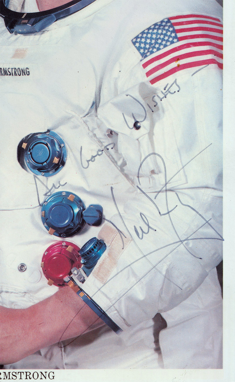 Apollo 11 WSS 8x10 inch litho Signed by Neil Armstrong