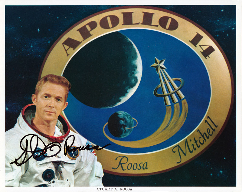 Apollo 14 10x8 inch litho Signed by Stu Roosa