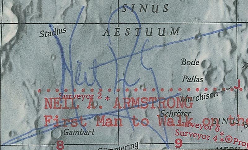 Apollo 11 and Apollo 12 Signed Collage