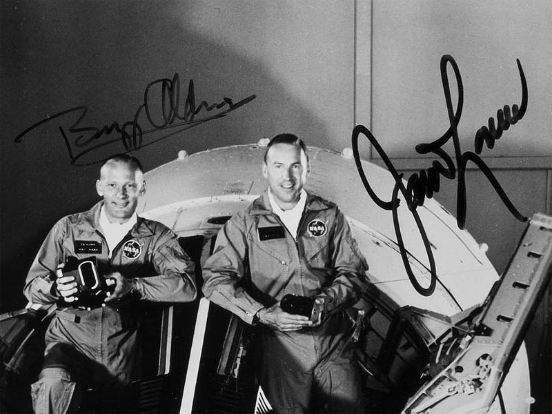 Gemini XII Crew Signed Photo - Buzz Aldrin and Jim Lovell